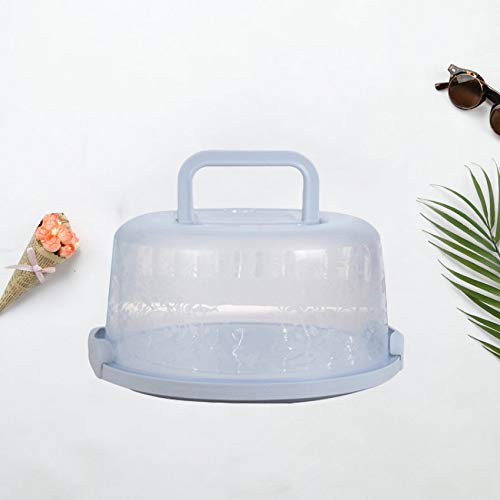 FZZDP Mini Round Cake Container Trays Plastic Cake Box Portable Food Storage Box Keep Cakes Fresh