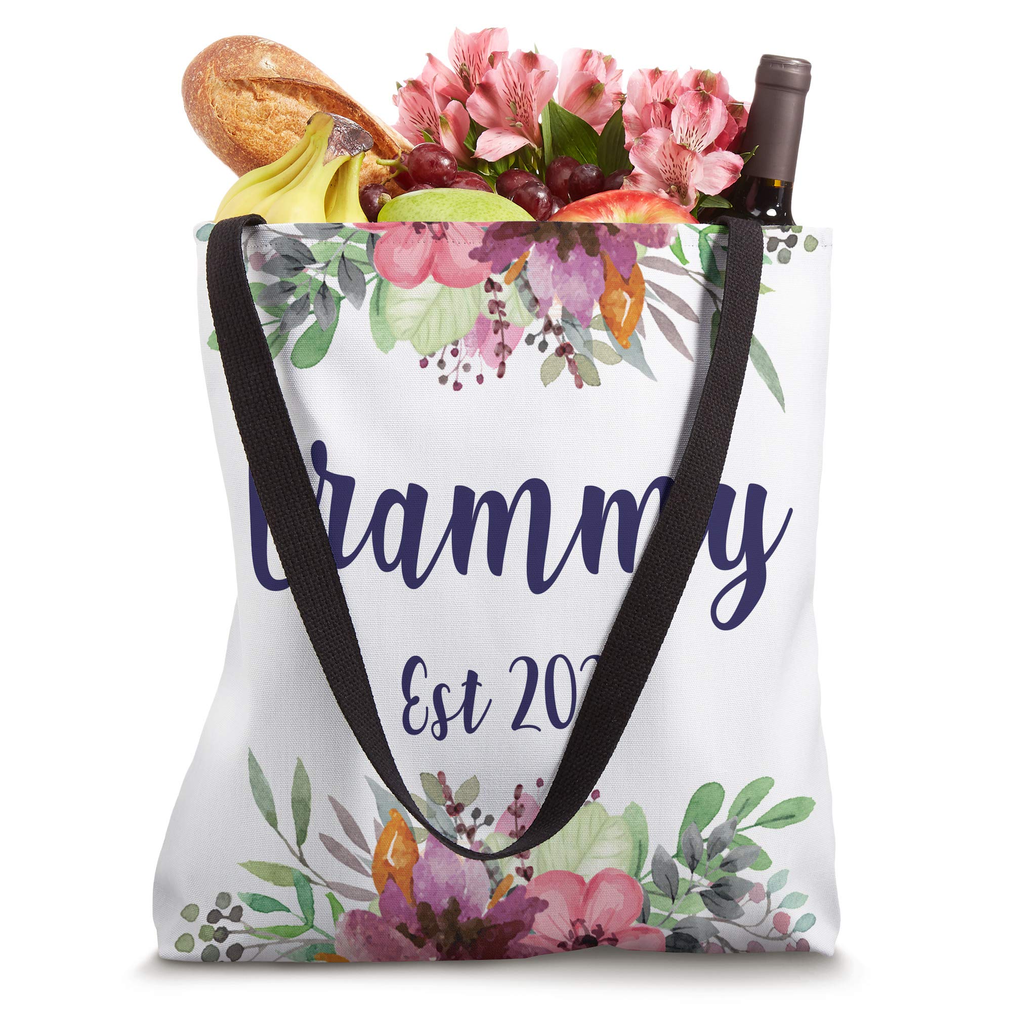 Grammy Est 2021 Flower Art Grammy Gift Mother Day Gift Women Tote Bag