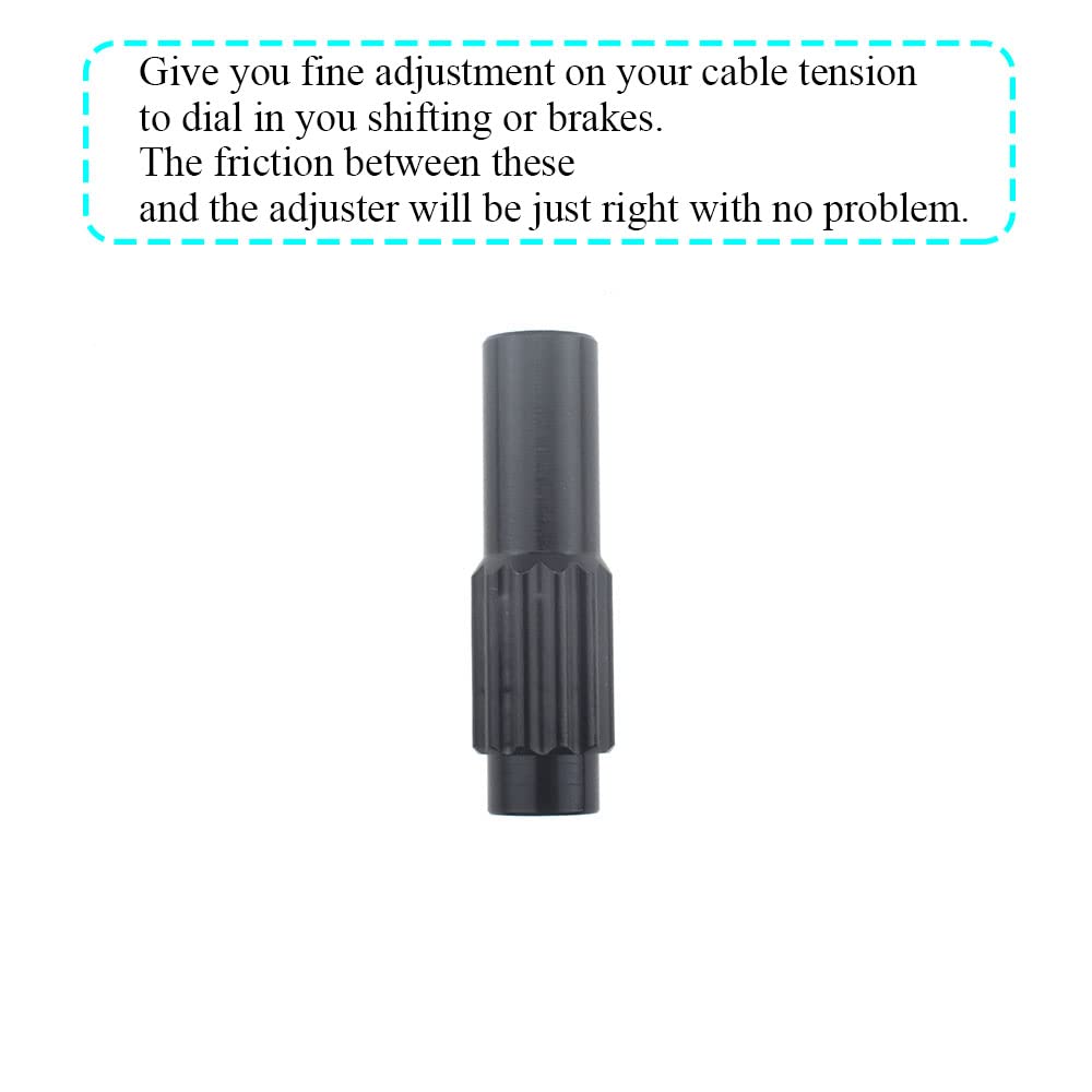Hao Pro 33mm Length Bicycle Screw Cable Adjuster Quick Adjust Convenient Maintenance Control Tension Aluminum Clucth Brake Gear Shift Connector Black 2 PCS for DIY Mountain Bike Frame Road Bike