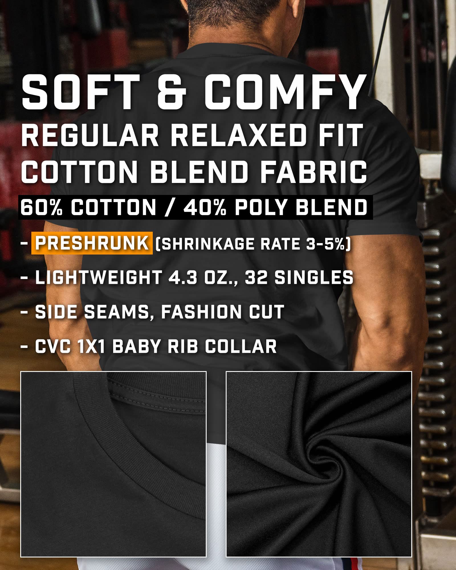 Gymish Gym Therapy Workout Shirts for Men, Funny T-Shirt for Gym Workout (Black, MED)