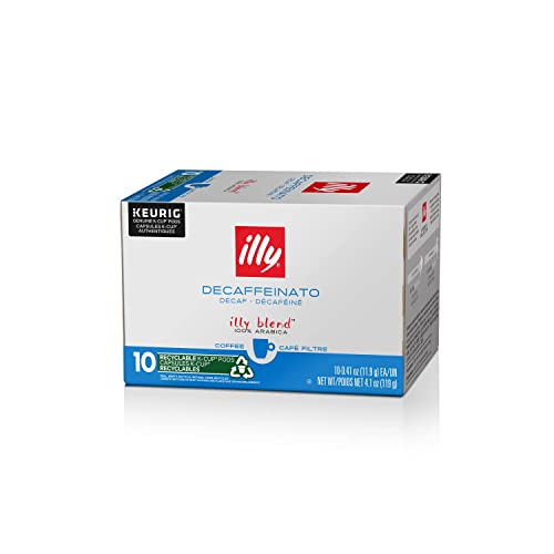 Illy Coffee K Cups - Coffee Pods For Keurig Coffee Maker β Classico Decaf Roast β Notes of Caramel - Mild, Flavorful & Balanced Flavor Pods of Coffee - No Preservatives β 10 Count