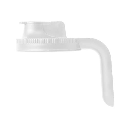 Jarware 82690 White Spout Mason Jar Lid with Handle, Wide Mouth, Set of 2
