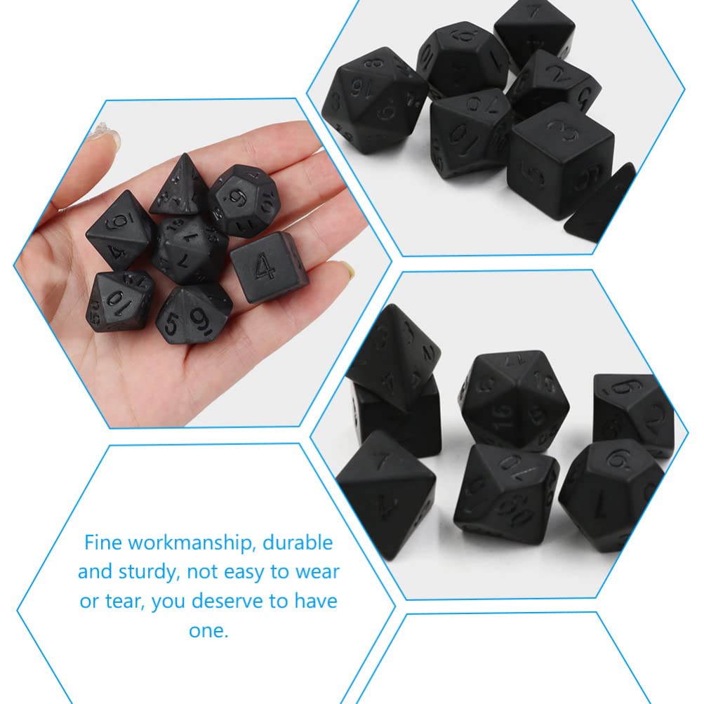 jojofuny 1 Set Dice Educational Plaything Couples Toy for Couples Mini Toy Electricity Kit Table Games Black Suits Table Runner Black Bulk Toys Desktop D20 Acrylic Checkerboard