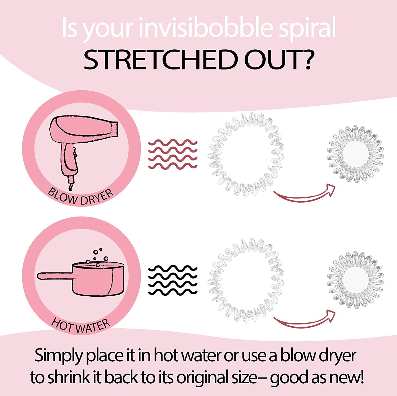 invisibobble Original Traceless Spiral Hair Ties with Strong Elastic Grip, Non-Soaking, Accessories for Women - Time to Shine, Bronze Me Pretty (Pack of 3)
