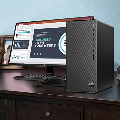 HP 2023 Newest Desktop, 12th Generation Intel Corei3-12100 Processor(4 core, 3.3GHz),16GB DDR4 RAM, 1TB SSD, Intel UHD Graphics 730 GPU, Wi-Fi, Bluetooth, Windows 11 Home, Bundle with JAWFOAL