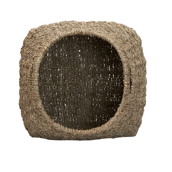 Household Essentials Handled Basket, Natural Seagrass