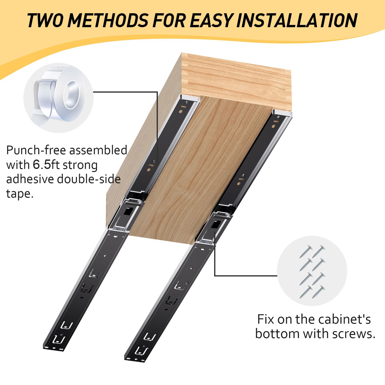graffitimaster Pull Out Cabinet Organizer, Wood Slide Out Wood Drawer for Kitchen, Bedroom, Living Room, Under Cabinet Storage And Organization, 8.5”W x 21”D, Finished