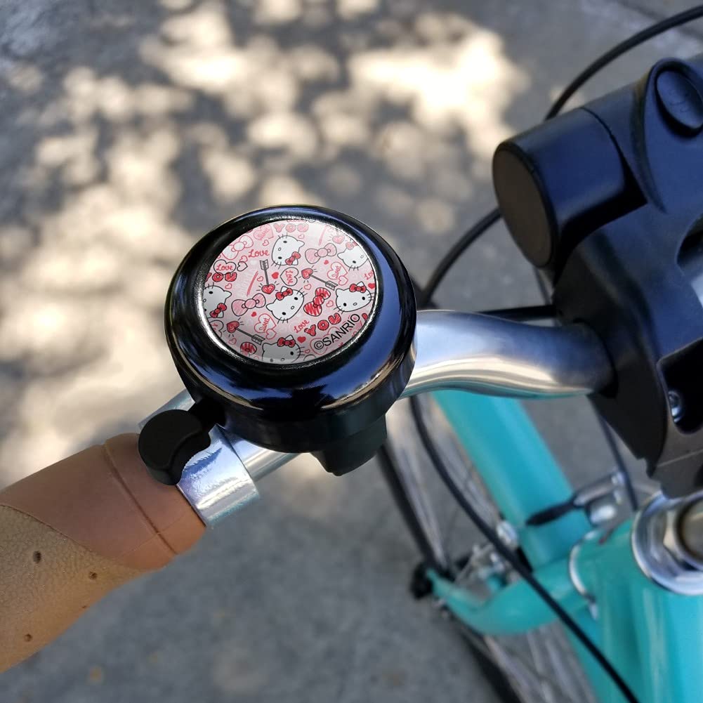 GRAPHICS & MORE Hello Kitty Love You Valentine's Pattern Bicycle Handlebar Bike Bell