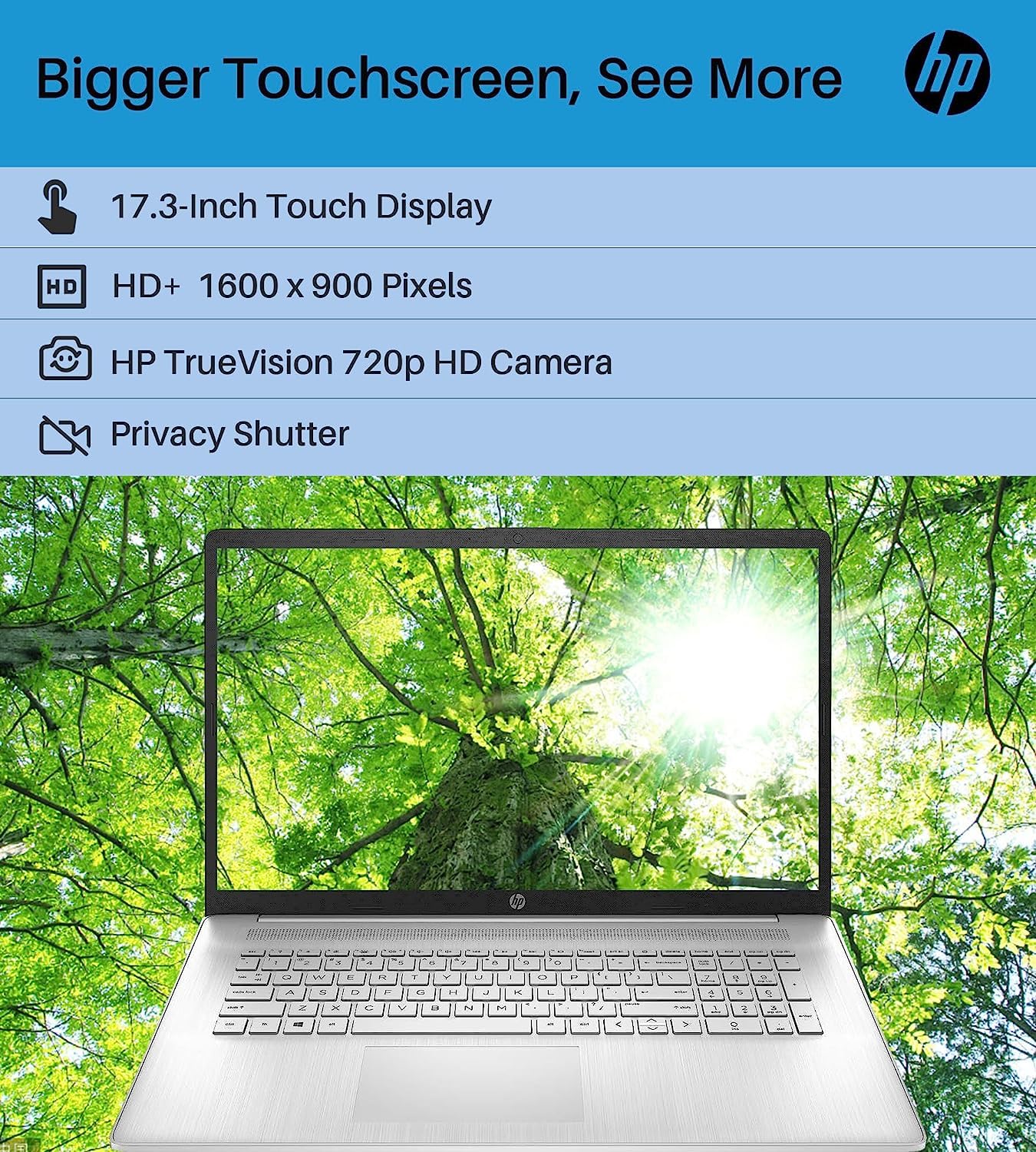 HP 2023 Newest 17.3" HD Touchscreen Laptop, AMD Ryzen 5 7530U (Beats i7-1165G7), 64GB RAM, 4TB SSD, AMD Radeon Graphics, Wi-Fi 6, Bluetooth, Webcam, Windows 11 Home, Bundle with JAWFOAL