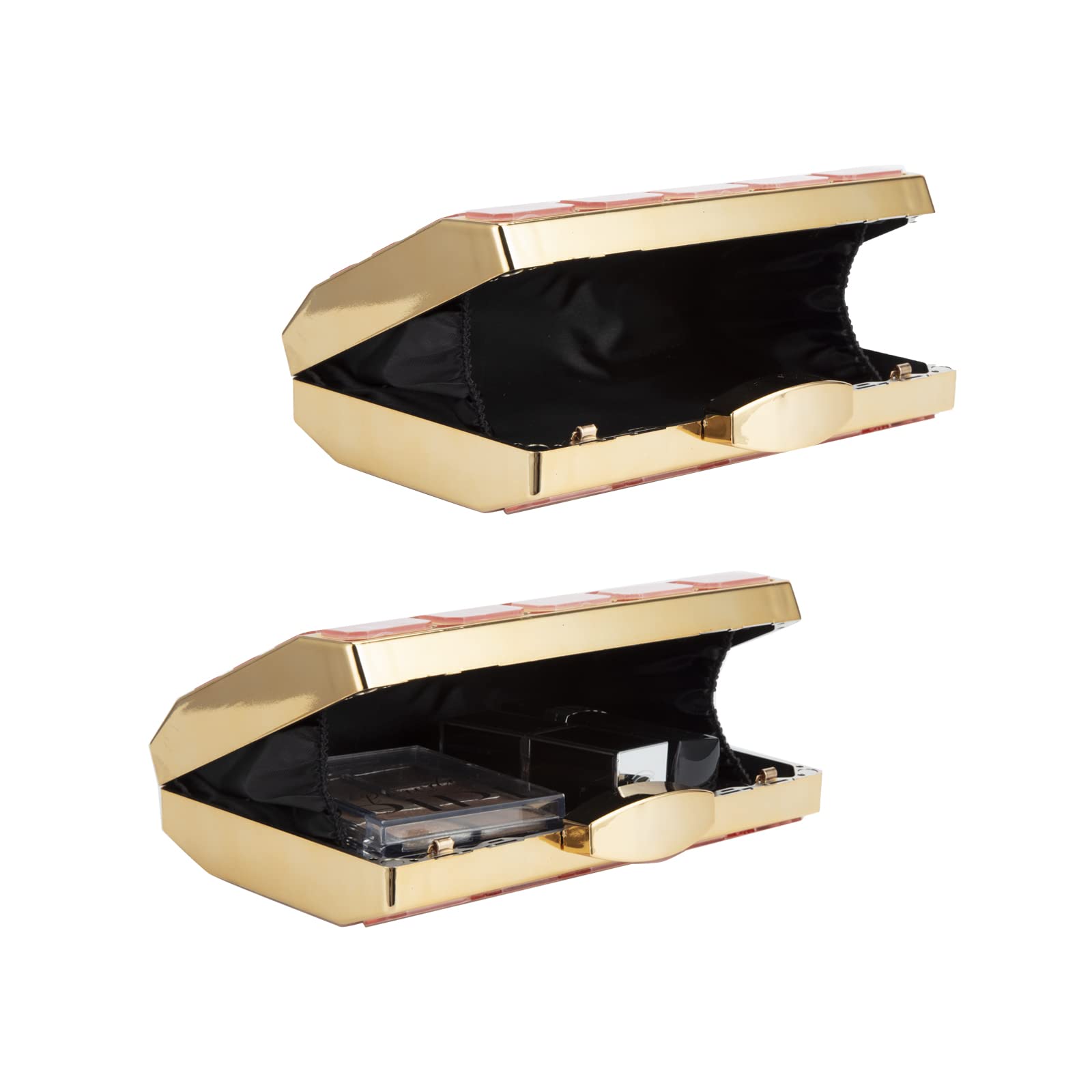 Gripit Acrylic Small Cube Clutch Purse for Women Pink Clutch Purse Formal Fancy Purses Evening Clutch Handbag for Banquet