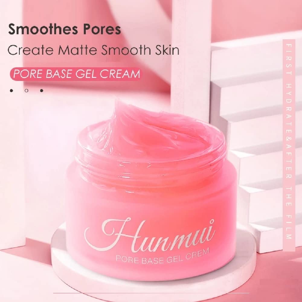 Hunmui Face primer pore base gel cream,Magical perfecting base face primer under foundation Anti-Aging WrinklesShrink Pore Remove Fine LinesExfoliatingAnti-Oxidation(1PC)