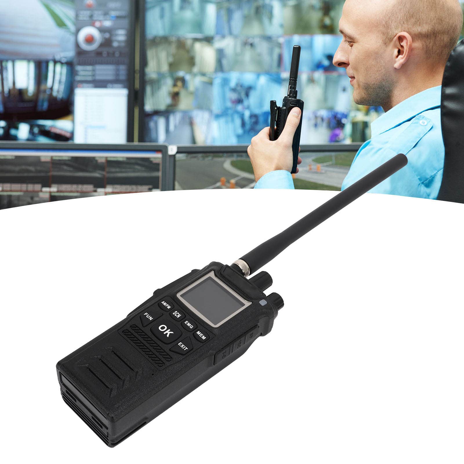 Handheld Marine Radio, Clear Sound Marine Walkie Talkies High Volume Stable Transmission for Daily Use (US Plug)