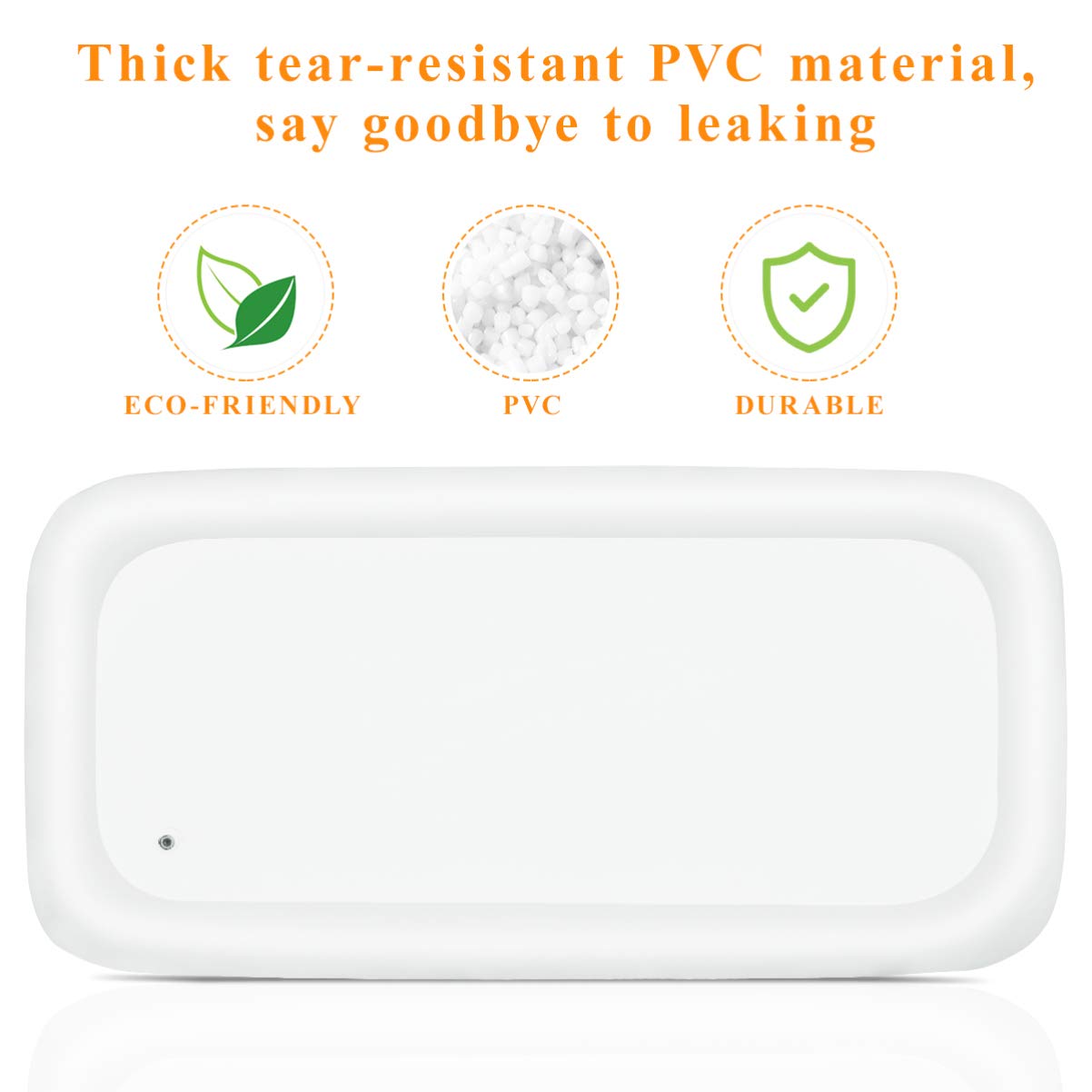 Hemoton 3PCS Inflatable Serving Bar Salad Ice Tray Food Drink Containers,Waterproof Durable Inflatable Cooler Serving Bar for BBQ Picnic Pool Party Picnic Luau,with drain plug
