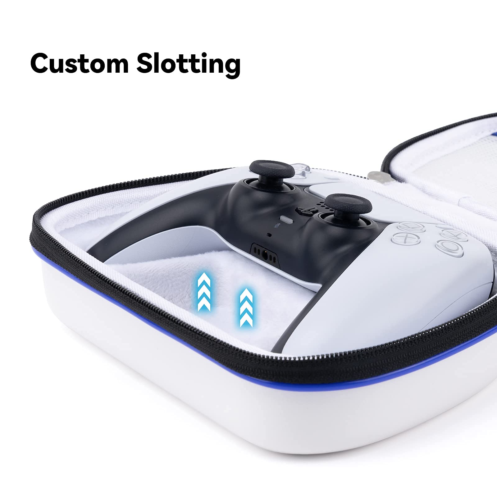 GeekShare PS5 Gaming Controller Case-Controller Holder Hard Shell Travel Carrying Case for Playstation 5, PS4, NS Pro, XSX with Room for Cable Cord and Accessories