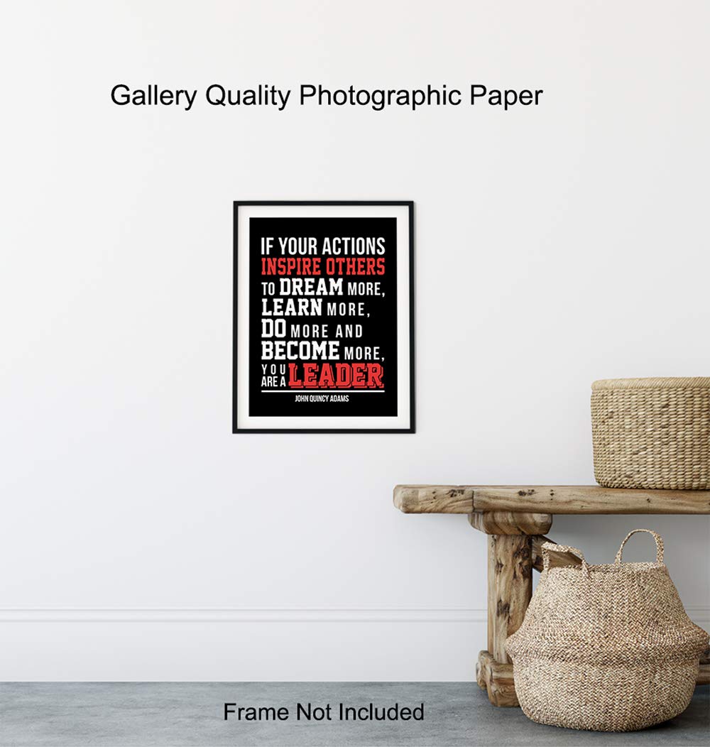 Leadership Office Wall Art Decor- Unique Motivational Gift for Boss, Manager, Team Leader, Coach, Teacher - UNFRAMED Photo 8X10 - Inspirational Quote Poster Print