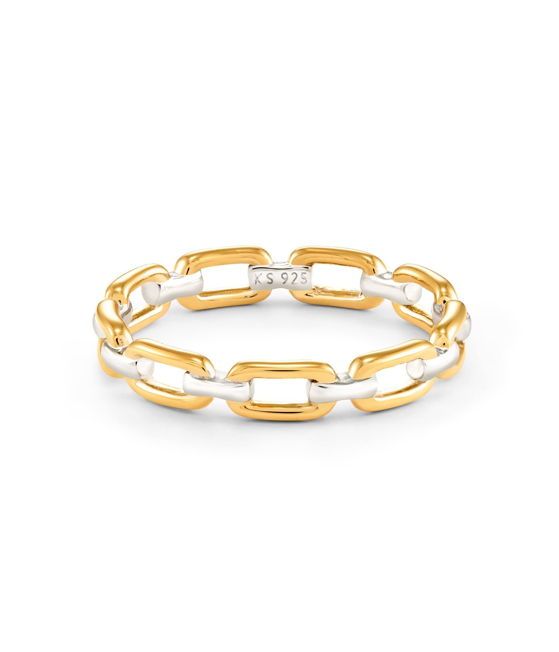 Kendra Scott Wren Band Ring 18k Gold Vermeil Silver Mix 9