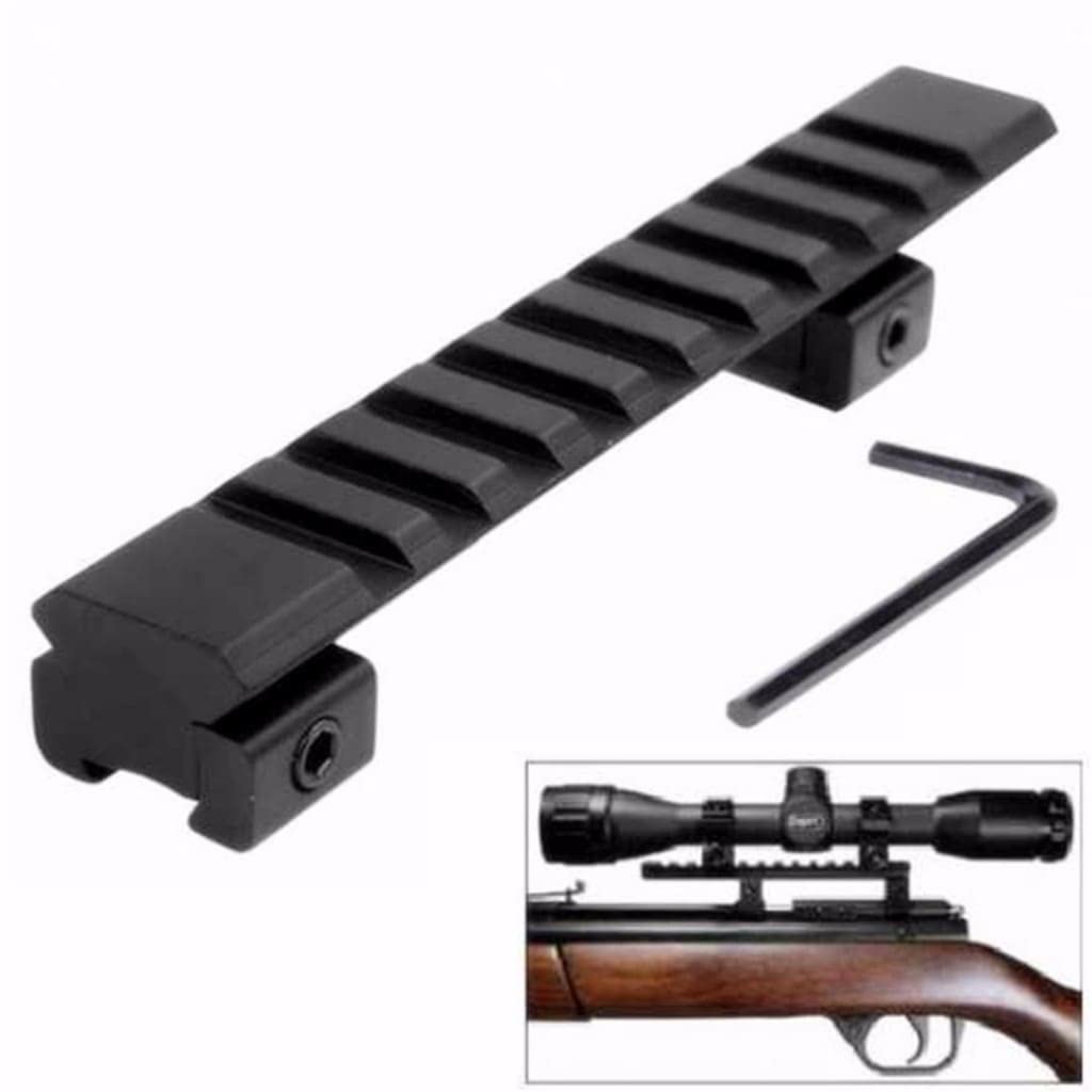 Gotical 11mm Dovetail to 20mm Picatinny Weaver Rail Mount Adapter 10 Slots Tactical Aluminum Alloy for Air Gun Rifle Scope