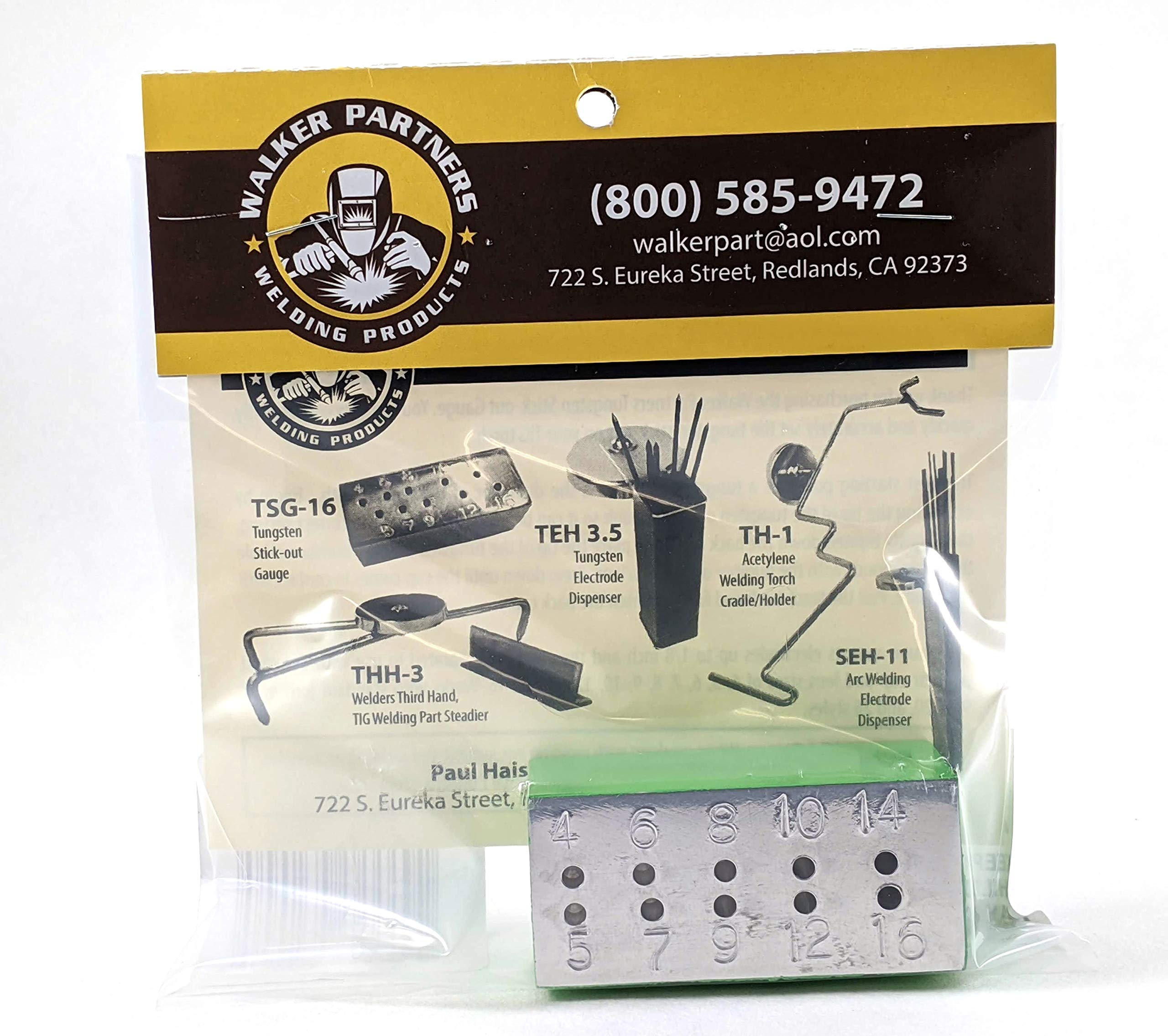 Highly Accurate Aluminum Tungsten Stick-out Gauge for TIG Welding, Wrapped in Lime Green Powder Paint. Made in USA