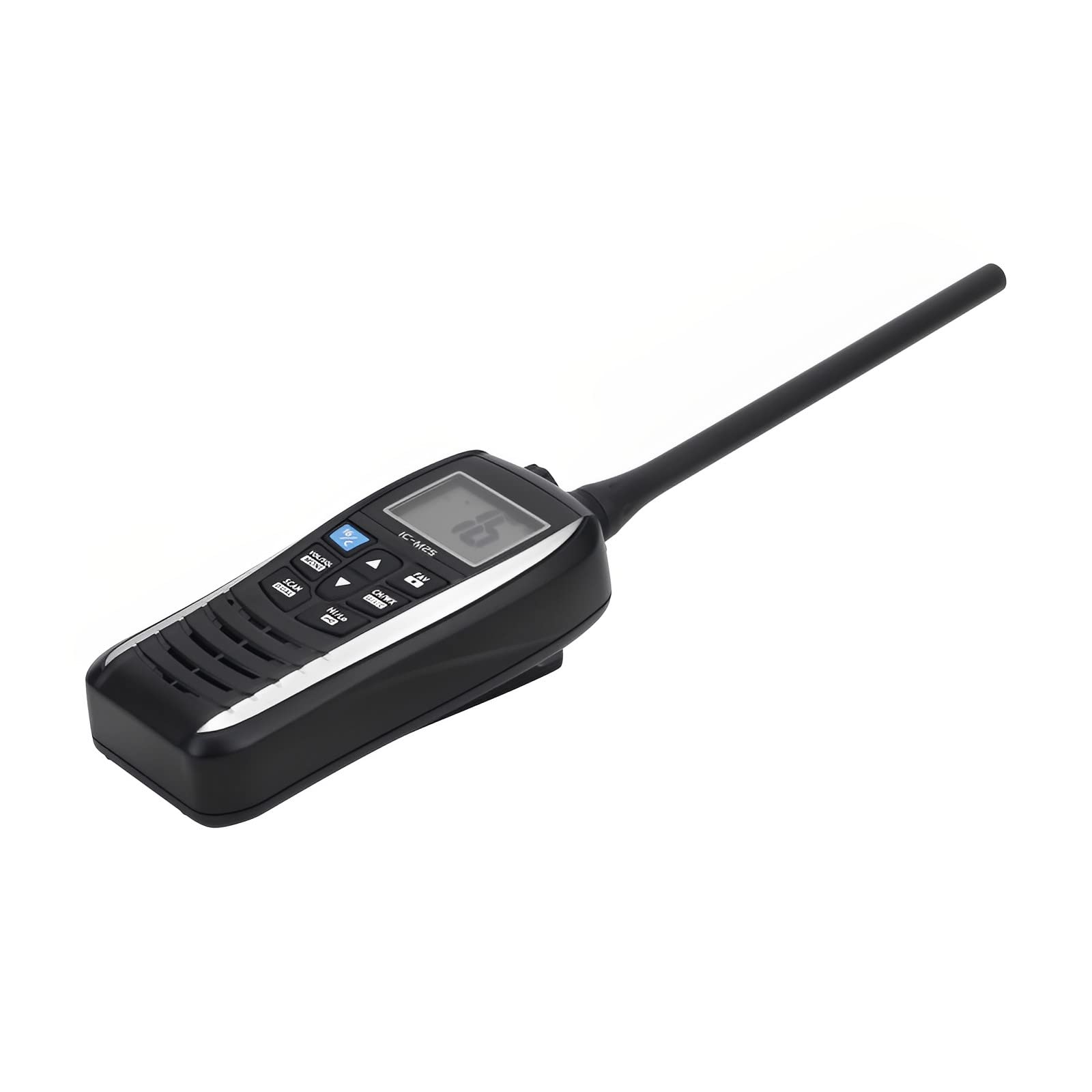 IC-M25 Marine Walkie Talkie Portable Two Way VHF Radio 5KM Waterproof Handheld Transceiver Analog 88 Channels 5W Output Watts Slim Body Full-Featured Floating Micro-USB Charging Port no Need License
