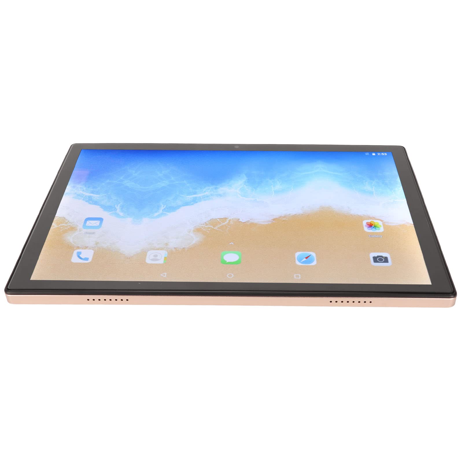 HD Tablet, IPS Screen 8GB RAM 256GB ROM 10 Inch Tablet Dual SIM Dual Standby Gold 100-240V 8 Core CPU for Kids for Android 12 for Learning (US Plug)