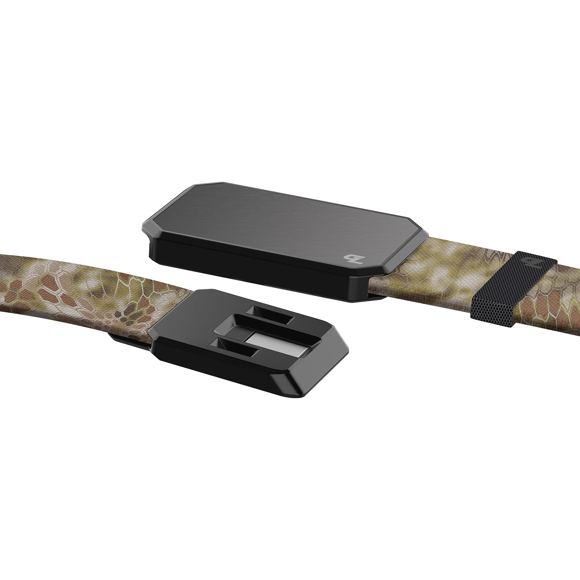 Groove Life Kryptek Groove Belt Gun Metal/Highlander - Men's Stretch Nylon Belt with Magnetic Aluminum Buckle, Lifetime Coverage - Medium