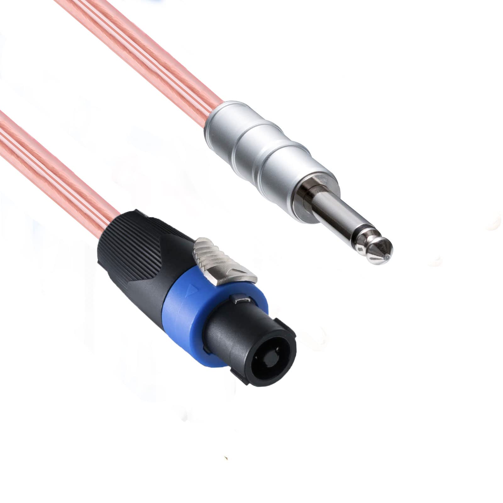 gotor speakon to 1/4 Speaker Cable 6N OFC 24K Gold Plated Speakon to 6.35 mm Adapter Loud Speakers to Amplifiers DJ/PA 1.9ft 60cm(1.9ft)