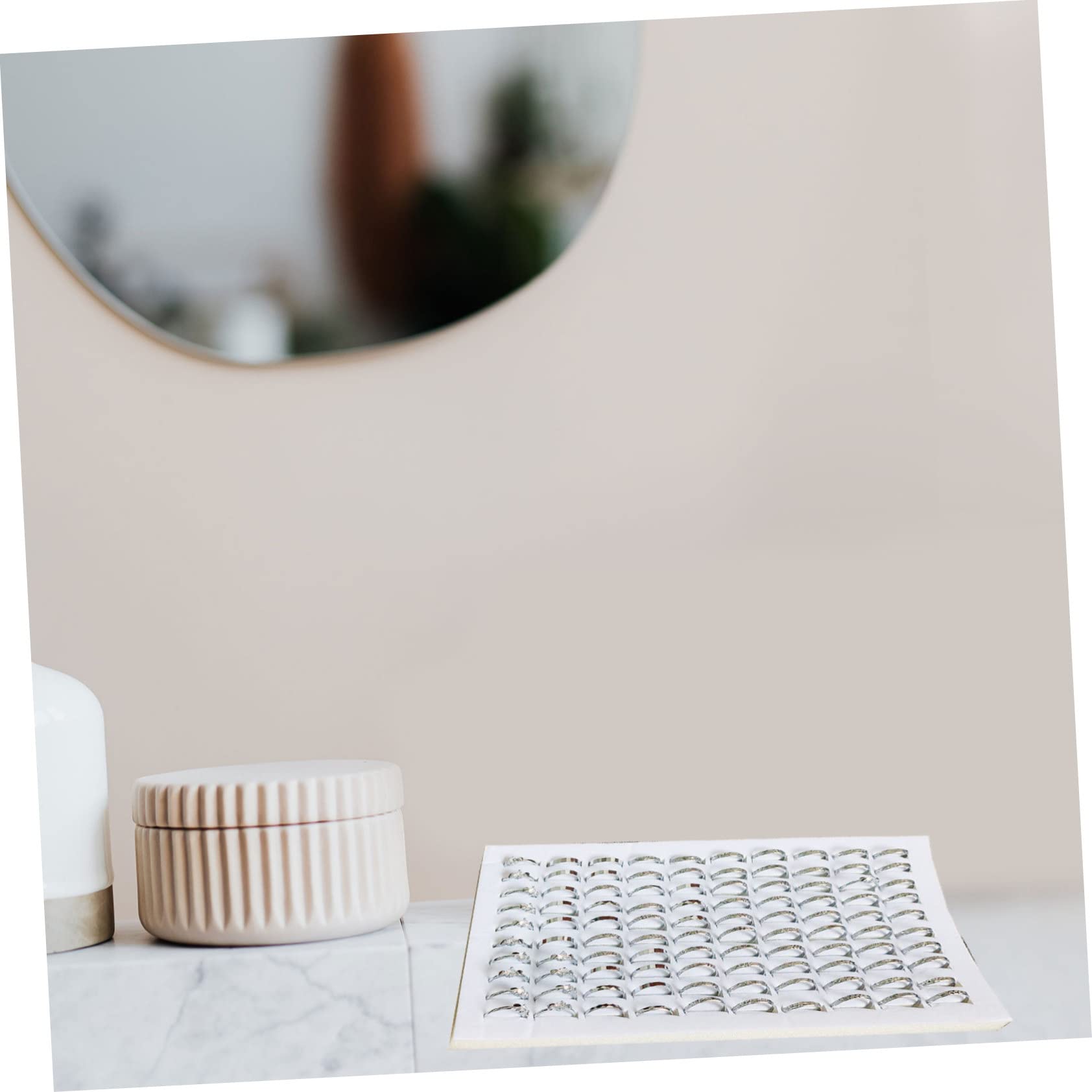 Holibanna 4pcs Box Jewelry Box Pad Earrings Sponge Display Shelf Earstud Insert Vanity Tray Foam Insert Ear Stud Holder Jewelry Showcase Pads Ring Holder Insert Props Glasses White