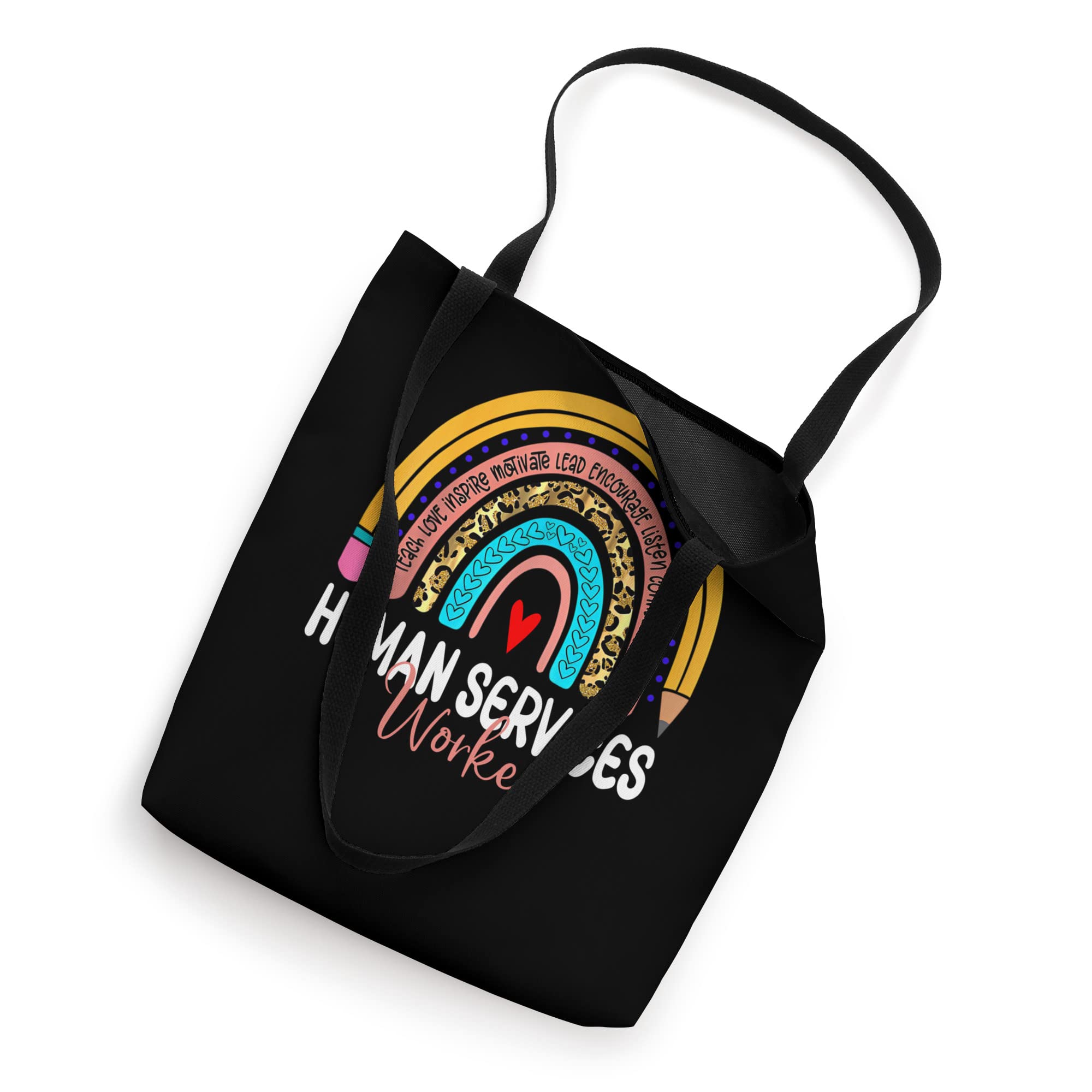 Human Services Worker Leopard Rainbow Healthcare Doctor Work Tote Bag