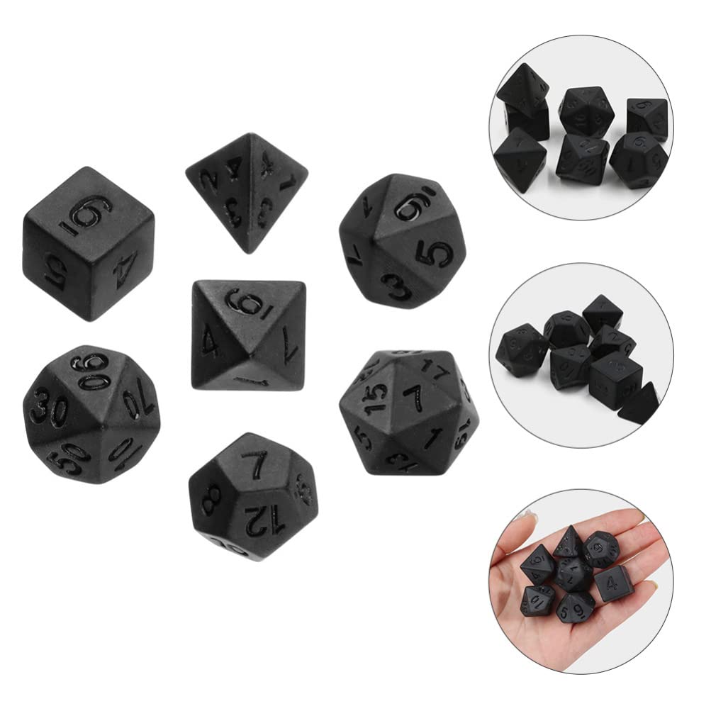 jojofuny 1 Set Dice Educational Plaything Couples Toy for Couples Mini Toy Electricity Kit Table Games Black Suits Table Runner Black Bulk Toys Desktop D20 Acrylic Checkerboard