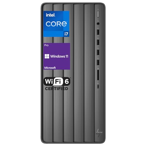 HP Business Newest 13th Generation Envy i7 Tower Desktop, Intel Core i7-13700, 32GB RAM, 1TB SSD, RJ45, SD Card Reader, HDMI, Wi-Fi 6 & Bluetooth, Wireless Keyboard & Mouse, Windows 11 Pro, Black
