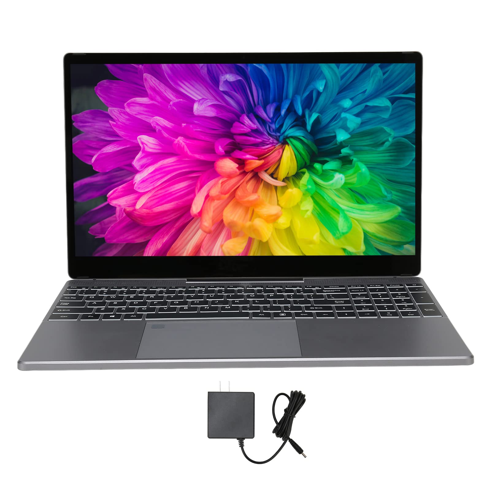 Haofy Tablet Laptop, 12GB DDR5 RAM 5800mAh Battery RGB Backlit 15.6in Touchscreen Office Laptop School Gravity Sensor (US Plug 512GB)