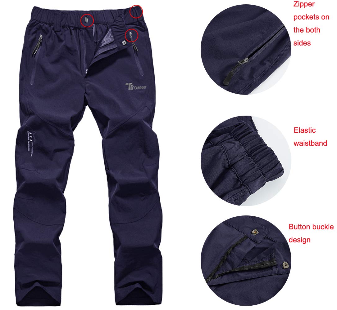 Gopune Women's Outdoor Hiking Travel Pants Lightweight Stretch Active Pants (Navy,XS)