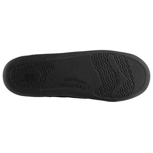 isotoner Men's Slipper, Diamond Corduroy Moccasin with Memory Foam and Skid Resistance for Indoor/Outdoor Comfort