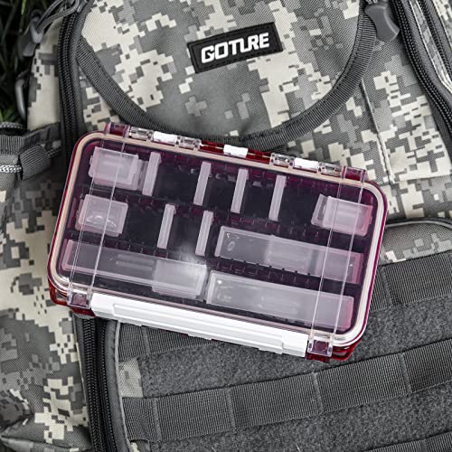 Goture Fishing Tackle Box - Placing Bait Plastic Small Case for Outdoor Tackle Box Organizer Waterproof Portable Storage Container