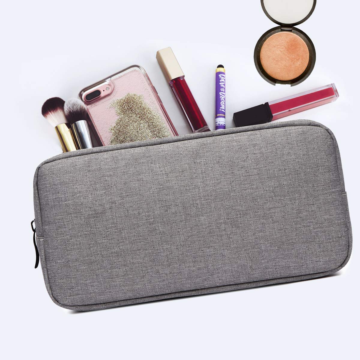 JBOS Electronic Organizer, Travel Cable Organizer Bag Tech Organizer Pouch Electronic Accessories Carry Case Portable Waterproof Storage Bag for Cable, Charger, Phone, Earphone (Medium, Grey)