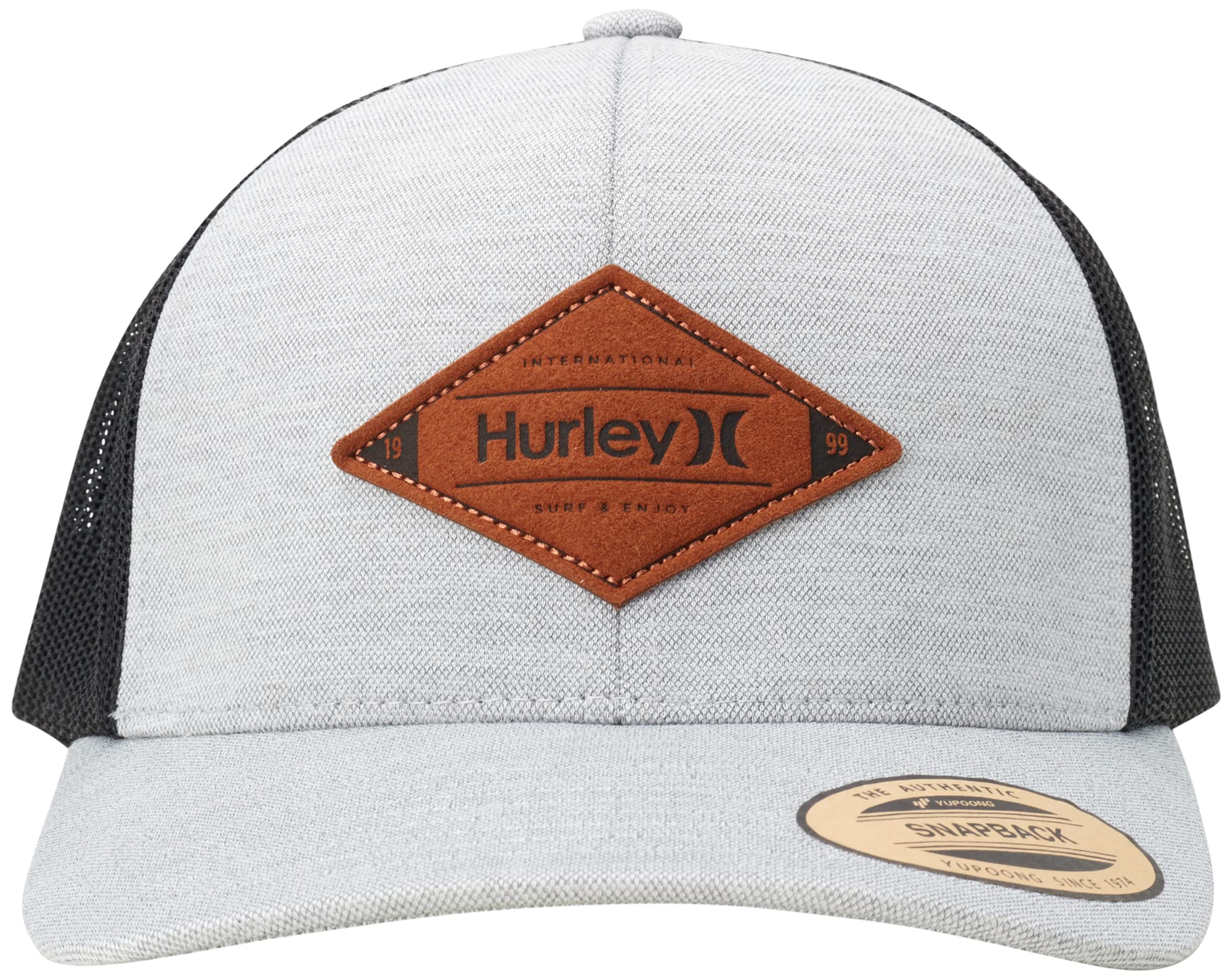 Hurley Men's Hat - Mesa Patch Snap Back Trucker Cap, Size One Size, Light Grey