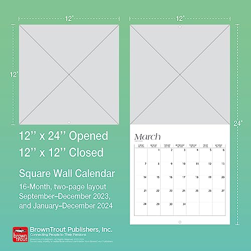Greece | 2024 12 x 24 Inch Monthly Square Wall Calendar | BrownTrout | Travel Europe Balkans Athens Mykonos