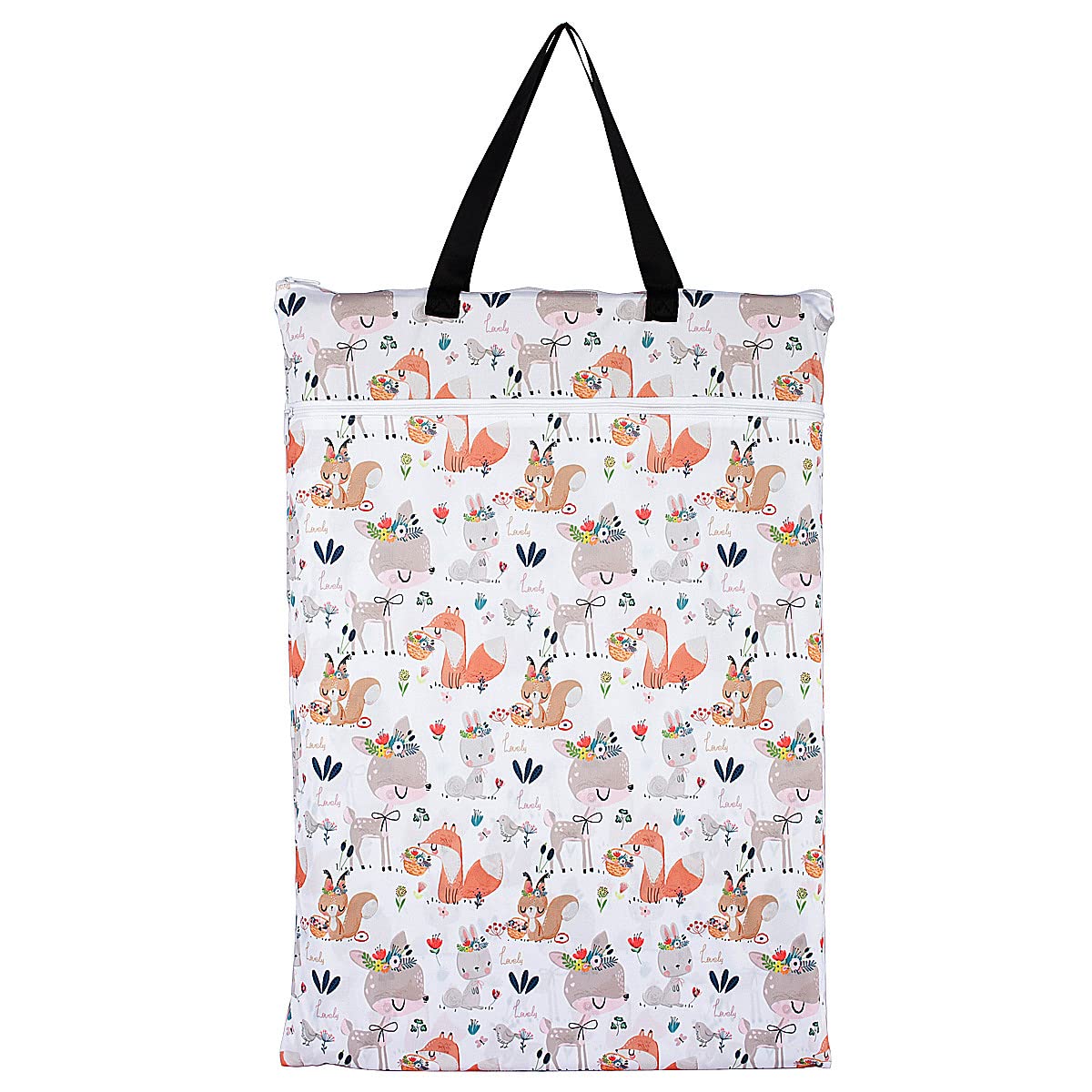 Large Hanging Wet/Dry Cloth Diaper Pail Bag for Reusable Diapers or Laundry