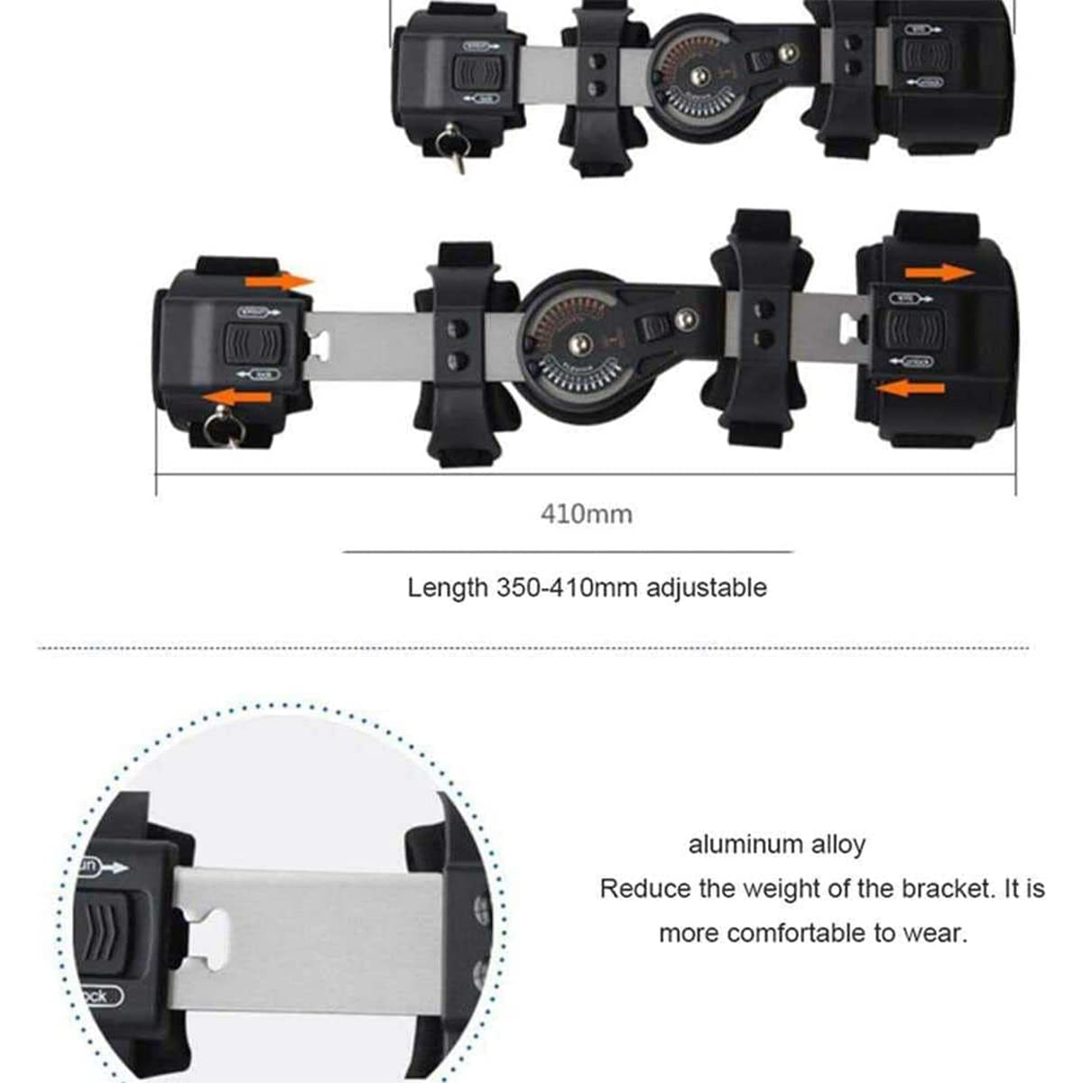 JINPENGRAN Hinged Forarm Support Hinged Elbow Orthosis Adjustable Elbow Brace Support Elbow Joint Fixation Bracket Fracture Protector
