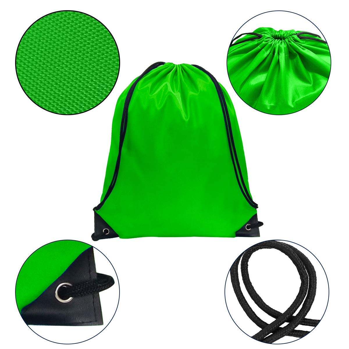 GoodtoU Drawstring Backpacks Bulk Cinch Bags - Bulk Drawstring Bags String Backpacks 16 Pcs White