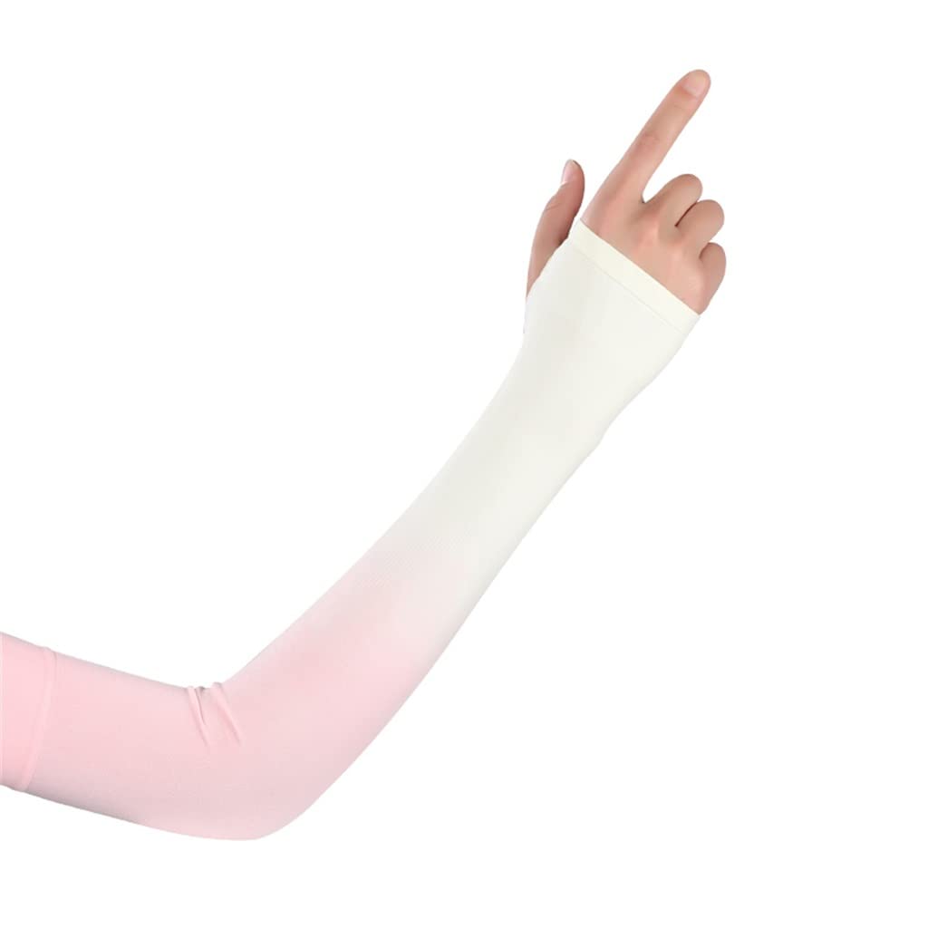 ICY Sleeves Female Gradient Ice Silk Summer Arm Guard Sleeves Summer Artifact Driving Gloves (Color : C, Size : One Size)