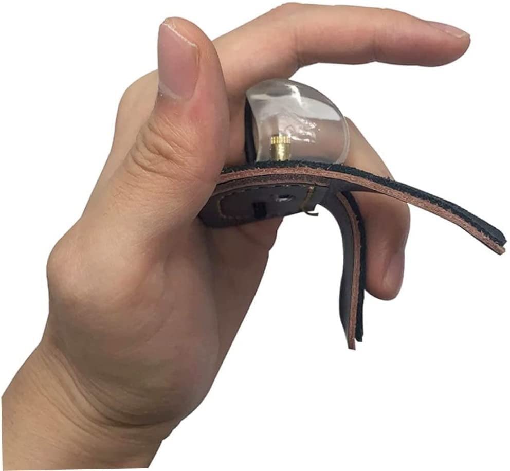 Haiqings 2Pcs Archery Finger Tabs Shooting Finger Guard Leather Protective Gears for Recurve Bow Shooter jiangyu1994