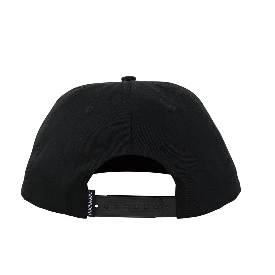 INDEPENDENT Mid Profile Snapback Baseball Hat Bar Cross Groundwork Skate Hat, One Size, Black