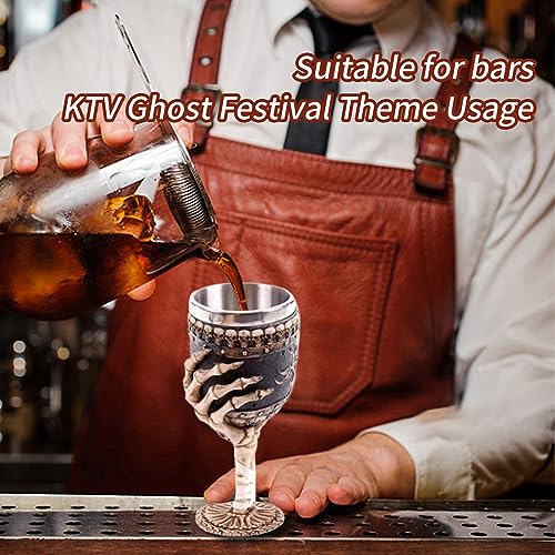 Halloween Wine Glass Skeleton Wine Glass Halloween Drinking Glasses Skull Cups Pimp Cup Skull Wine Glass (black)