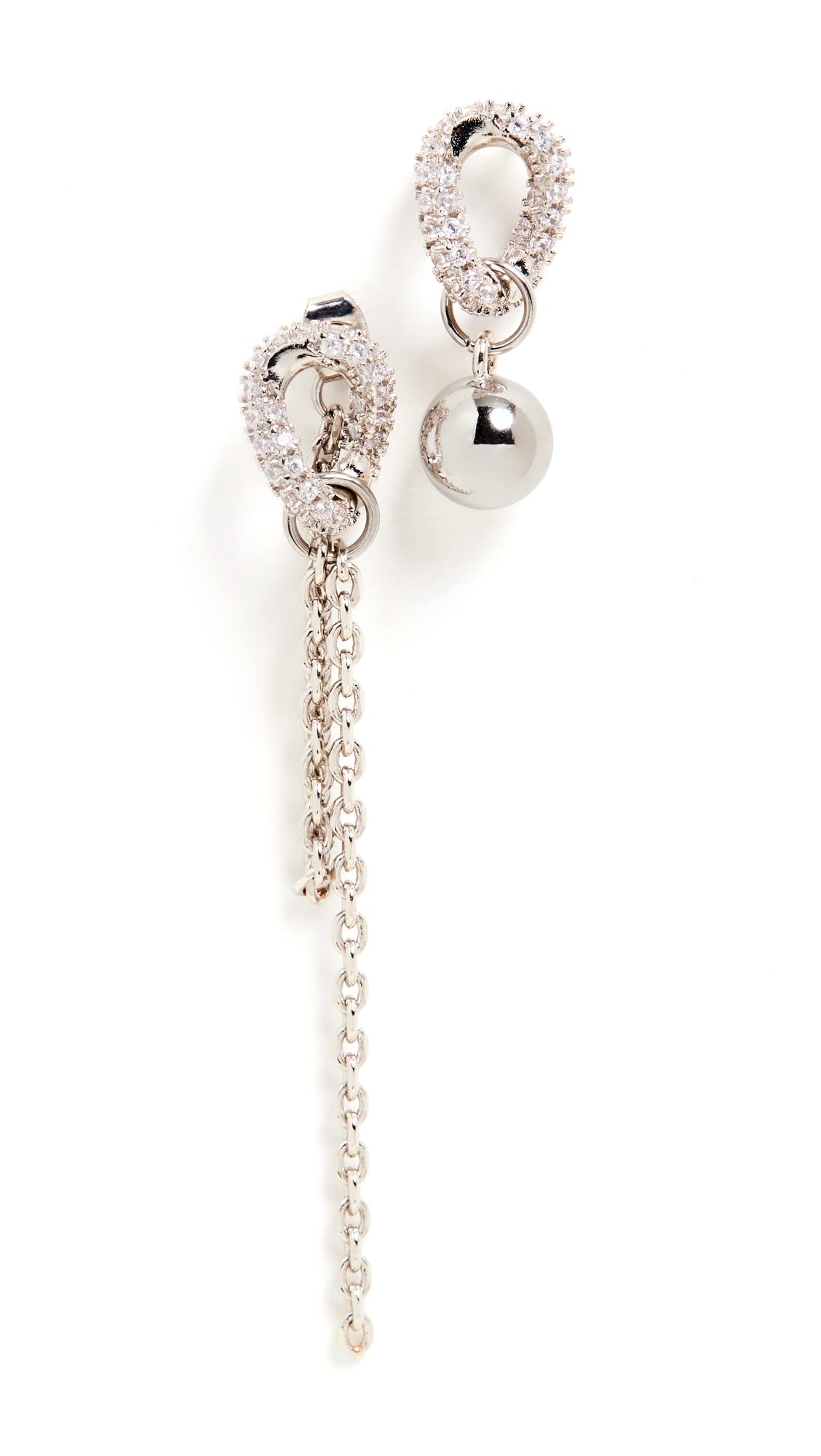 Justine Clenquet Women's Gordon Earrings, Palladium, Silver, One Size