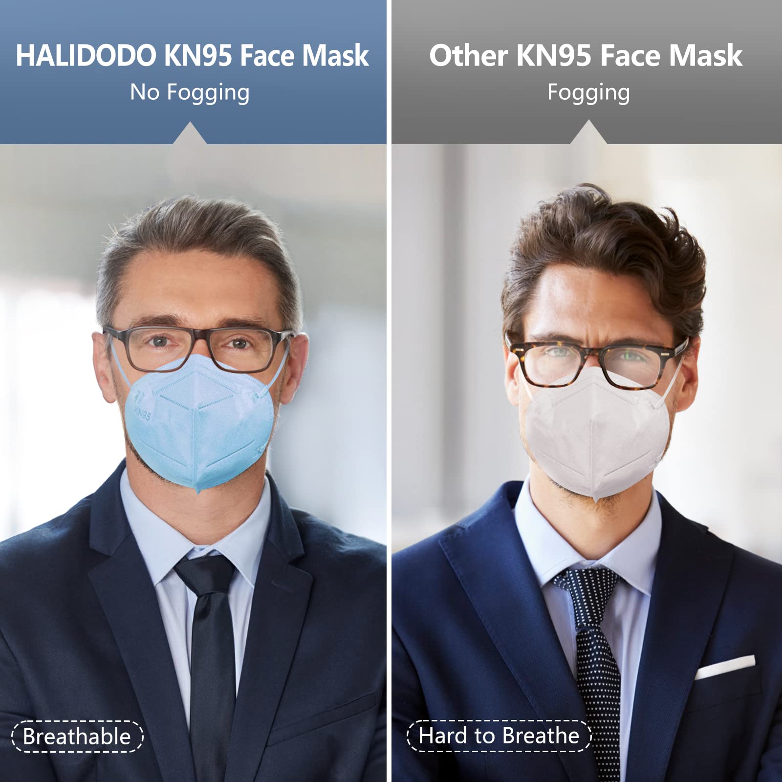 HALIDODO 30 Packs KN95 Face Mask, 5-Plyers Protection Cup Dust Face Mask, Breathable Protection Mask for Women Man, Pink