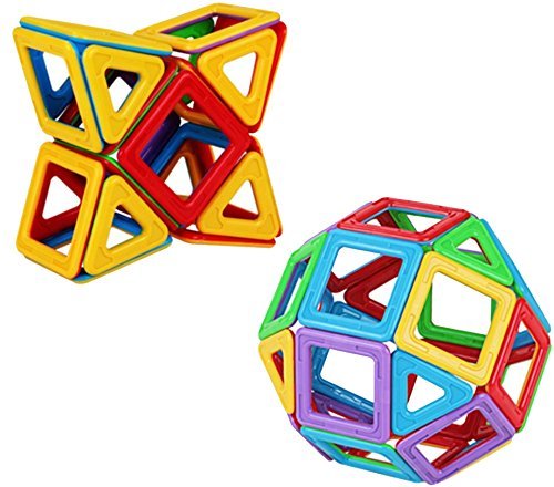 Jdfhiusj toys 30Pcs Magnetic Building Blocks Set, Magnets for Kids Learning Toys 3D Building Magnetic Blocks for 3 Years Old Children Gift(CLP-015)