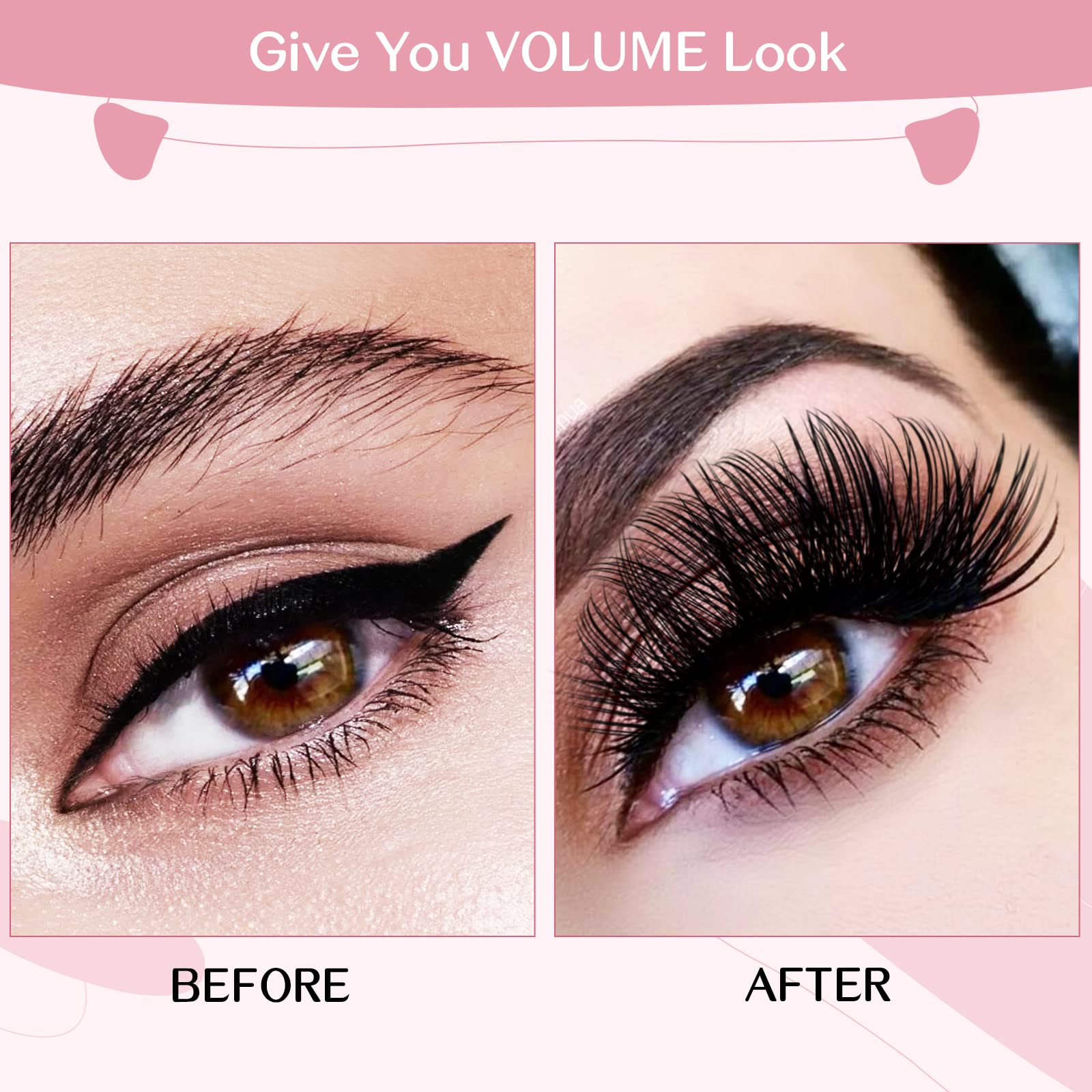 Lash Clusters, 72 Pcs Individual 12-18mix Cluster Lashes DIY Lash Extension Eyelash Clusters Volume Wispy Lashes Super Thin Band Reusable Soft & Comfortable(Volume-C-12-18 mix)