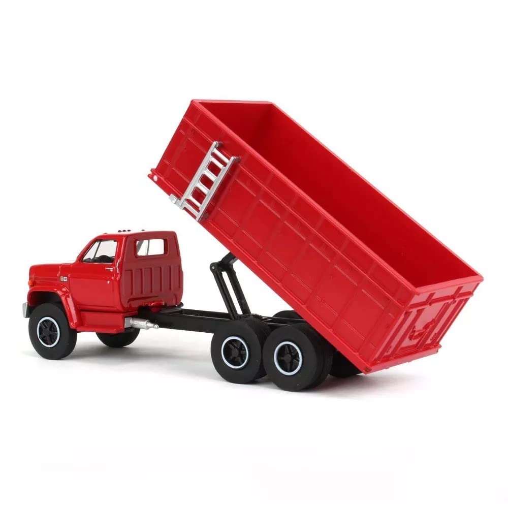 Greenlight 51433-A 1983 Chevy C70 Tandem Grain Truck Red 1/64 Scale