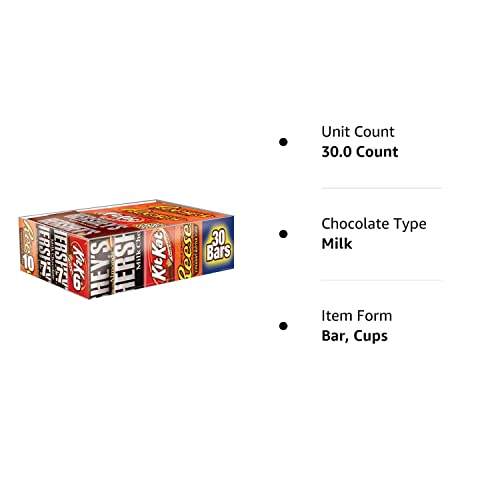 Hershey's Chocolate Full-Size Variety Pack, 30 ct.